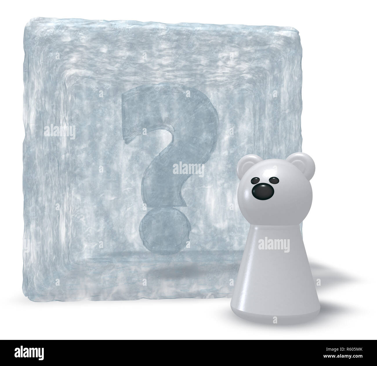 polar bear and question mark Stock Photo - Alamy