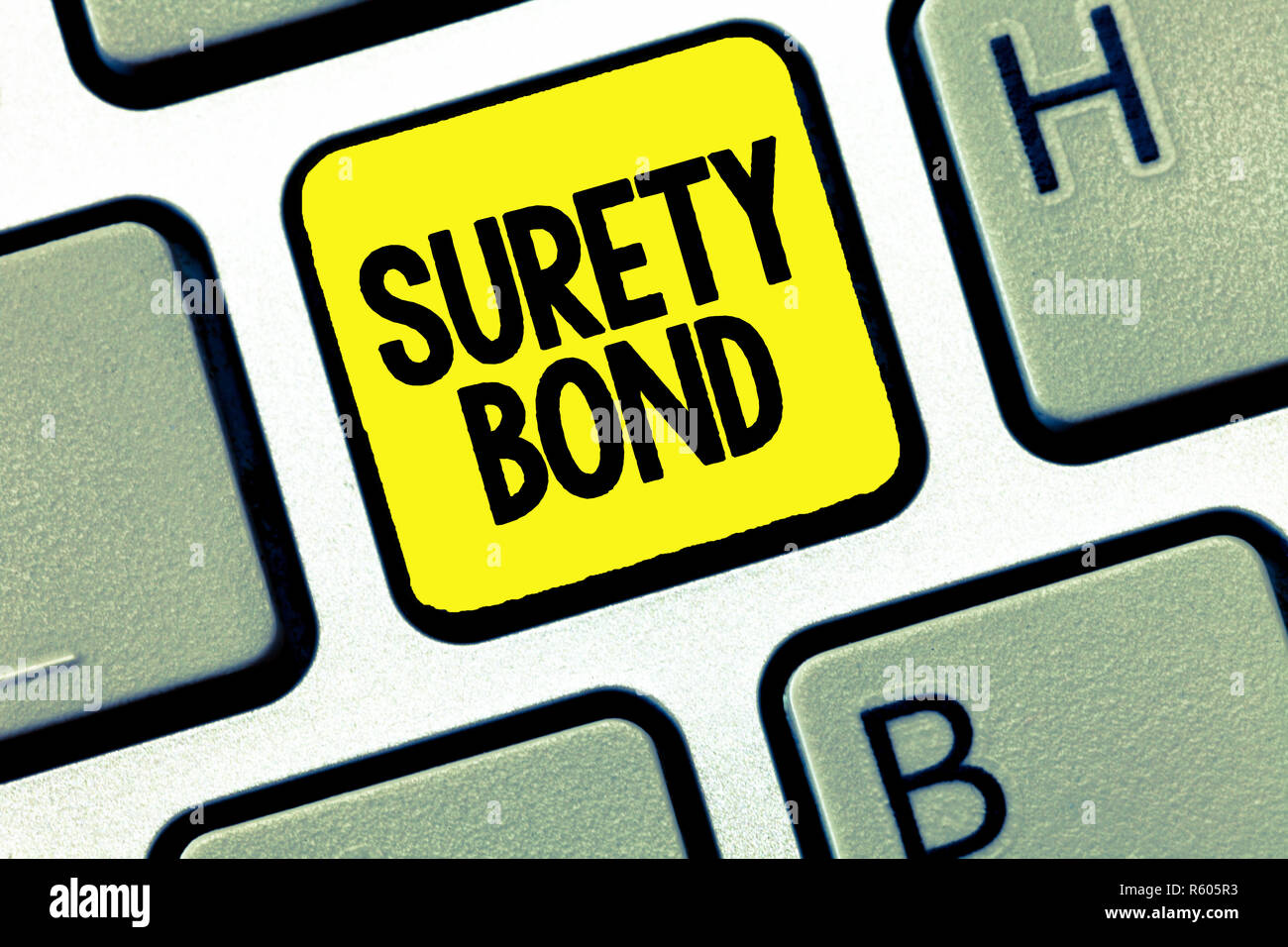 Word writing text Surety Bond. Business concept for Formal legally ...