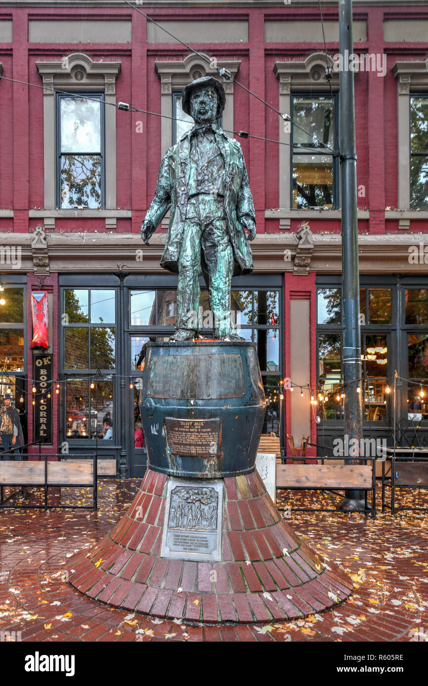 Vancouver, Canada - Sept 30, 2018: Bronze statue of Gassy Jack, Jack ...