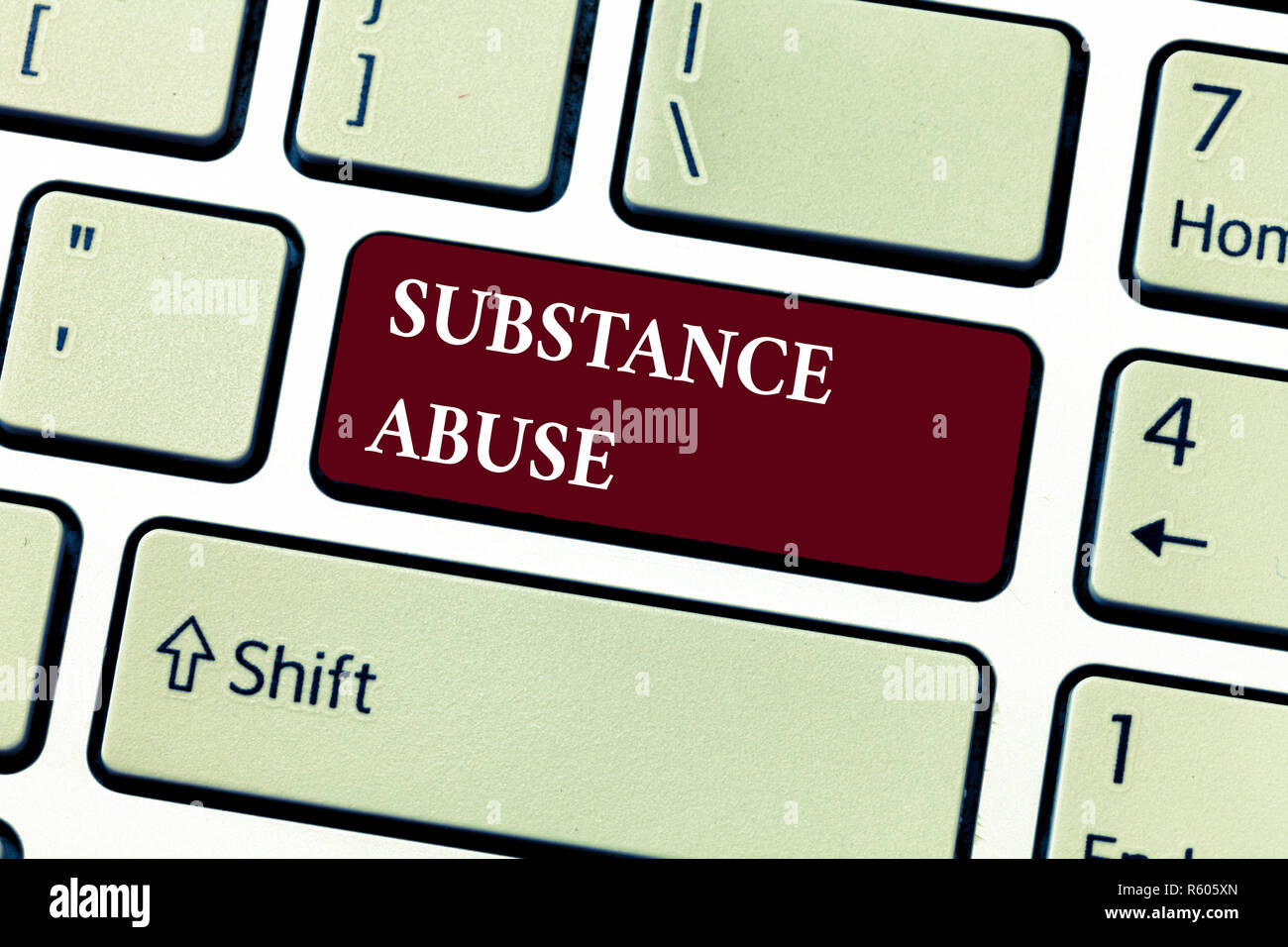 Text sign showing Substance Abuse. Conceptual photo Excessive use of a ...
