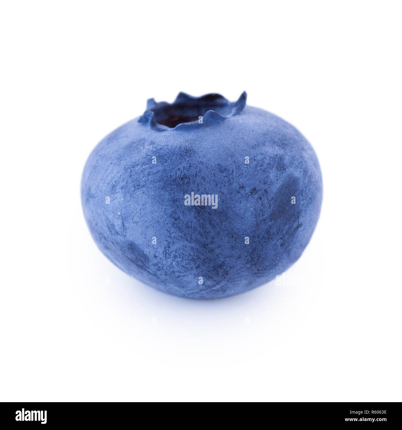 one blueberry closeup isolated on white Stock Photo - Alamy