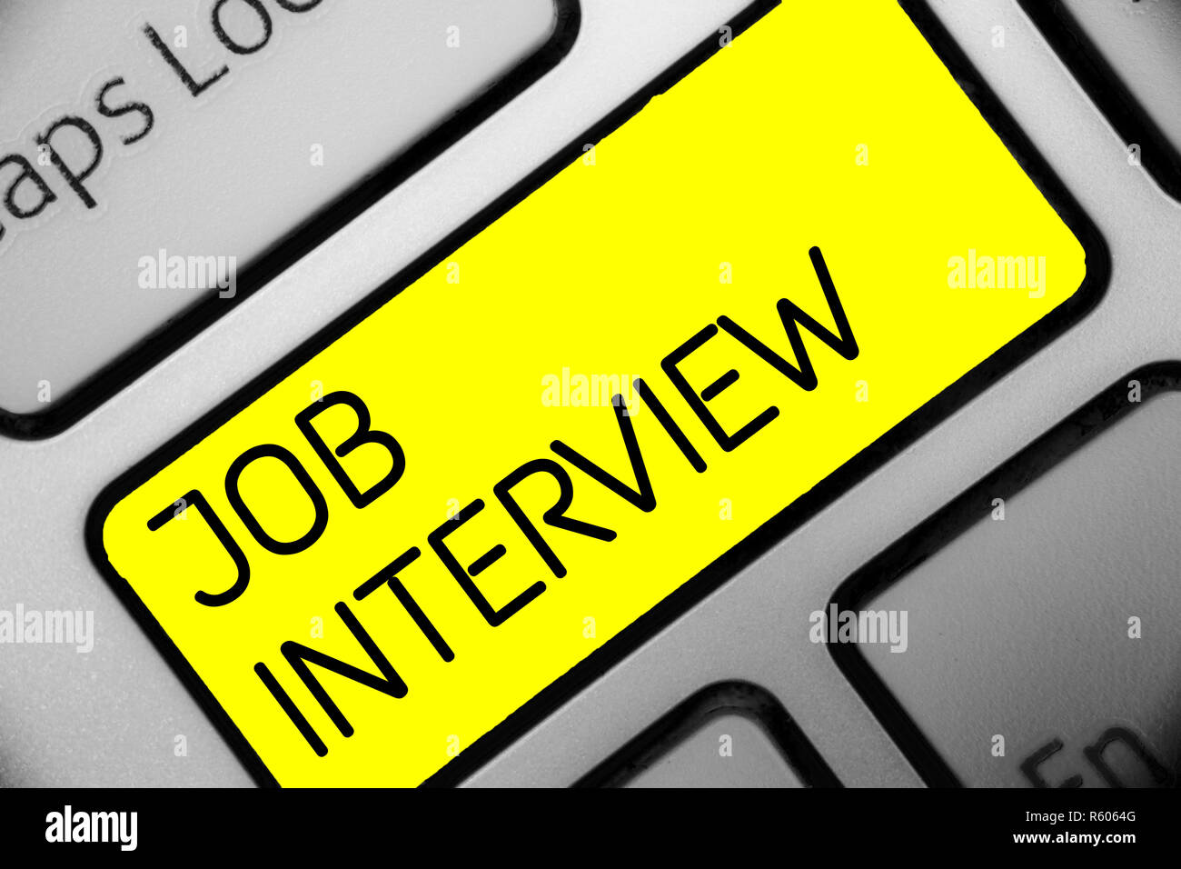 Conceptual hand writing showing Job Interview. Business photo text ...