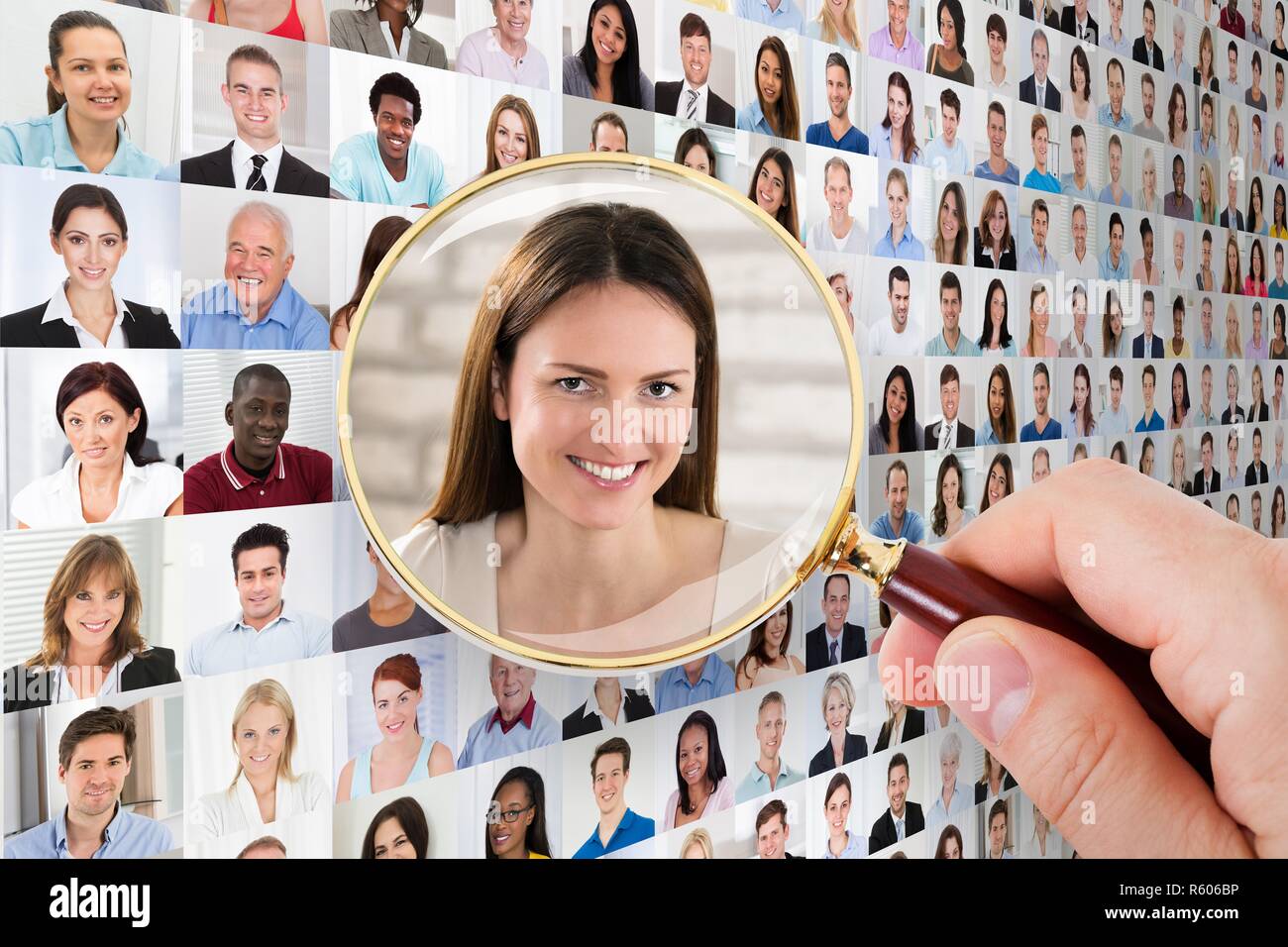 Collage Of A Smiling People Stock Photo - Alamy