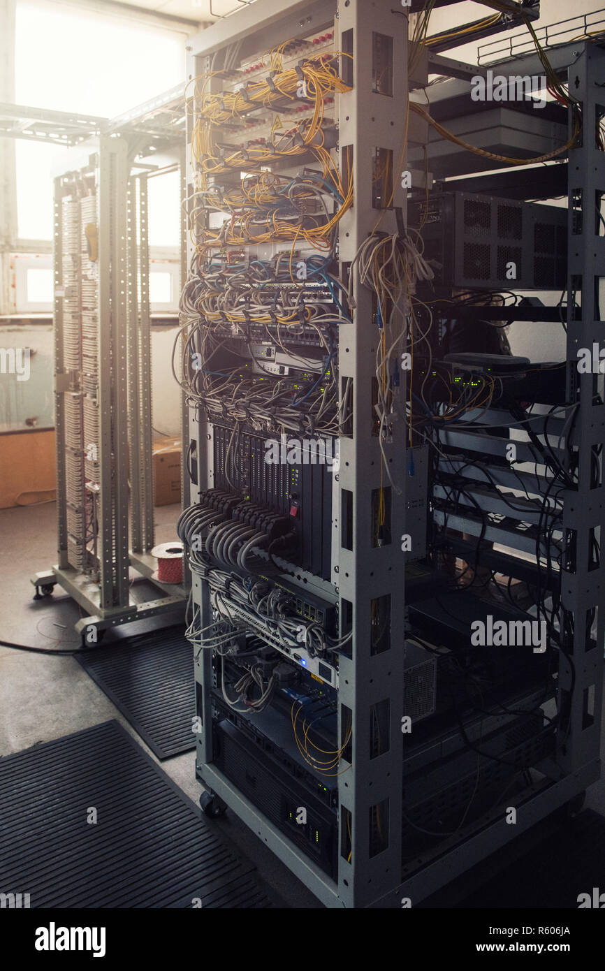 servers in server room Stock Photo - Alamy