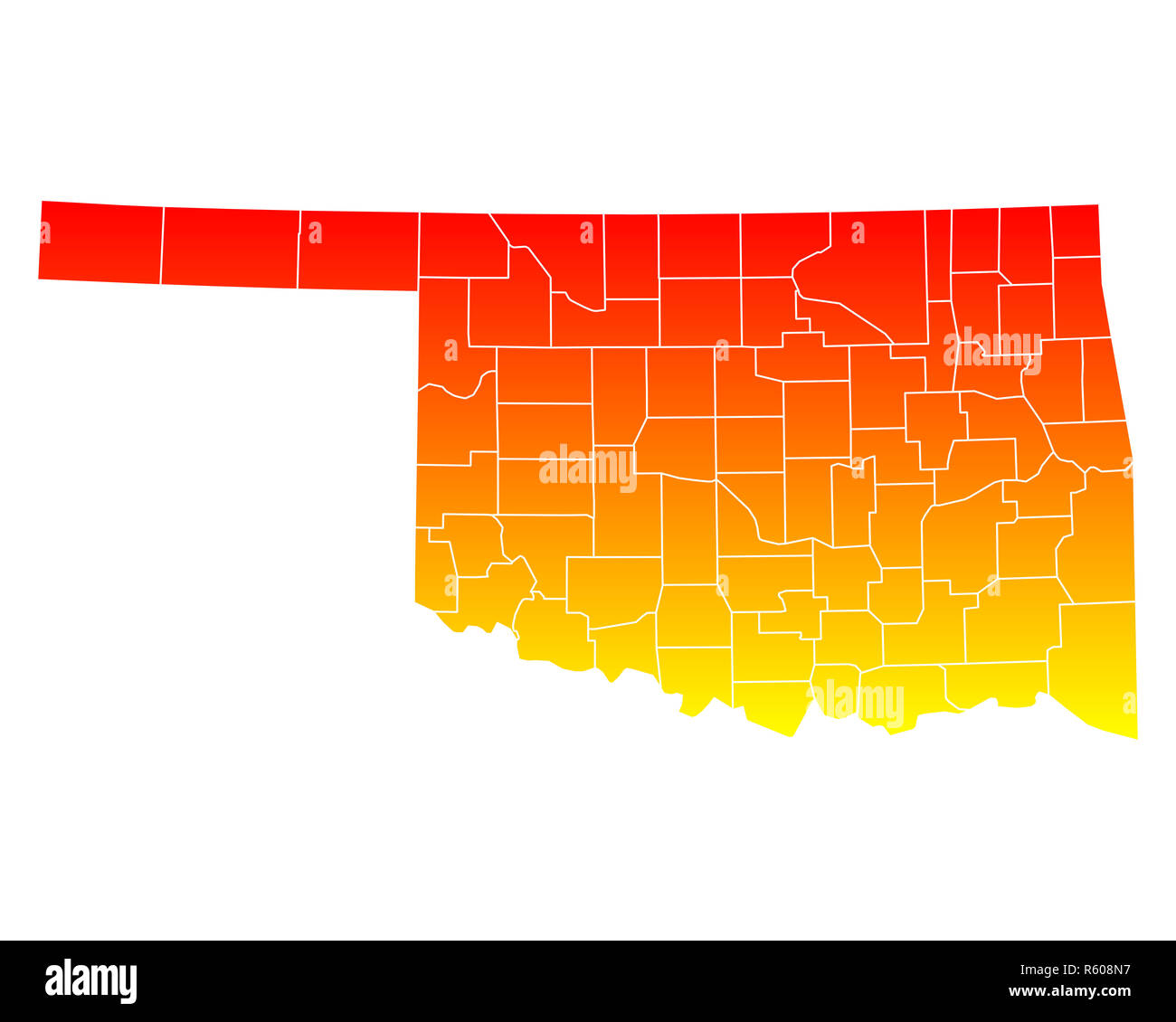 Oklahoma counties map hi-res stock photography and images - Alamy