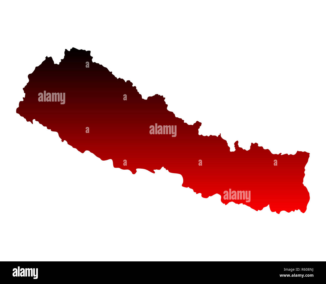 map of nepal Stock Photo - Alamy