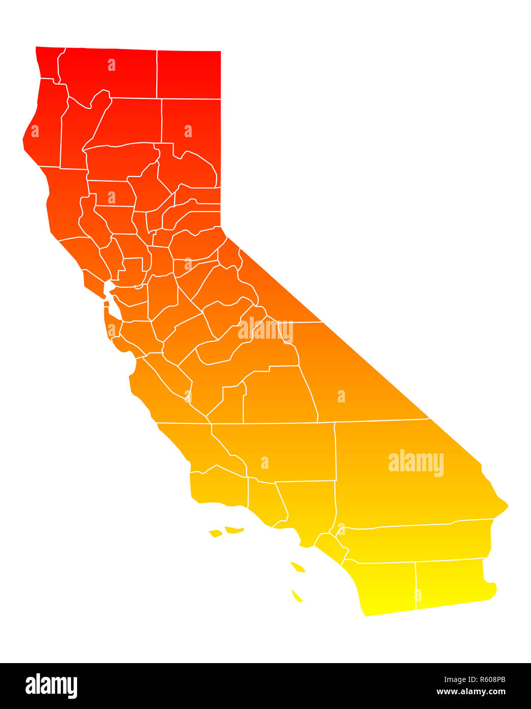 map of california Stock Photo - Alamy
