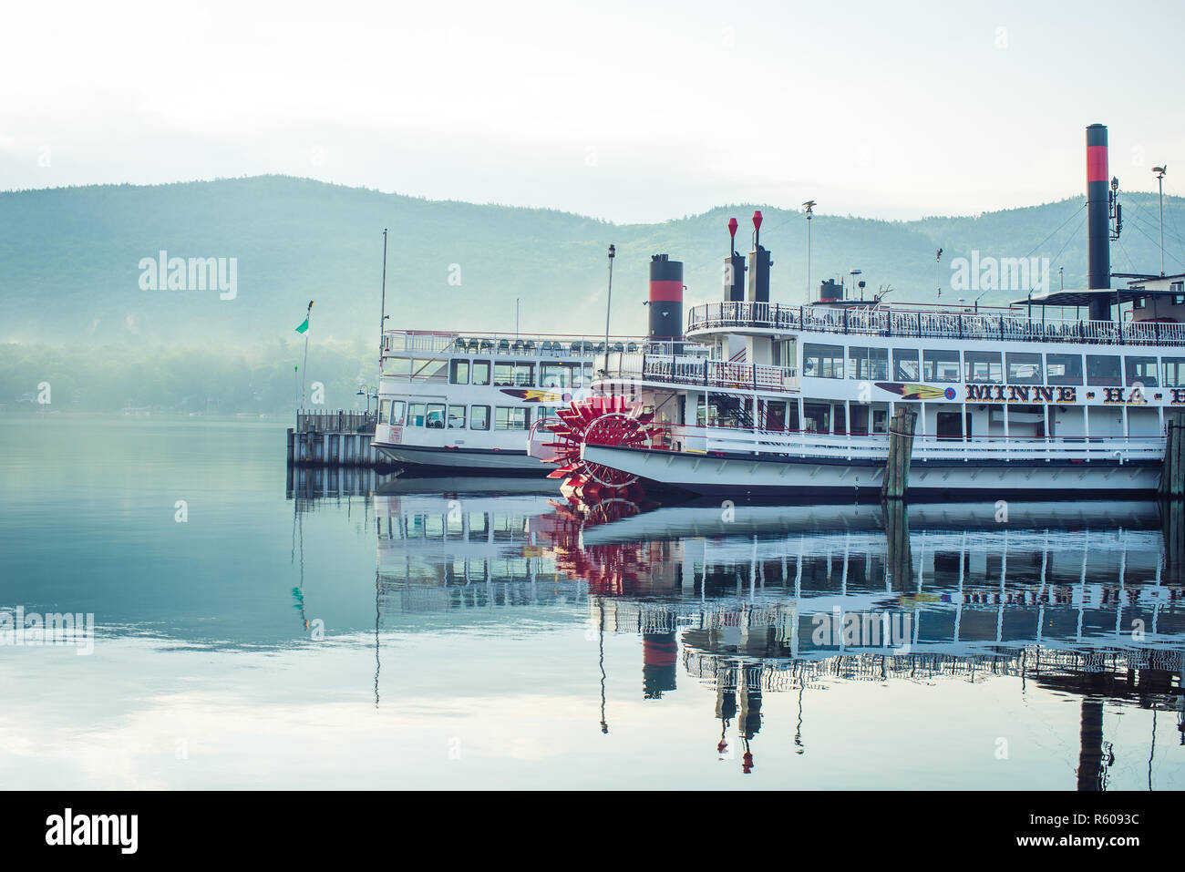 Overlooking beautiful lake george Stock Photo - Alamy
