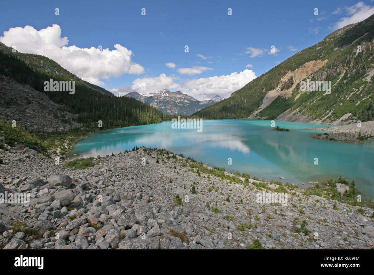 Upper Joffre Lake in Joffre Lakes Provincial Park, British Columbia ...