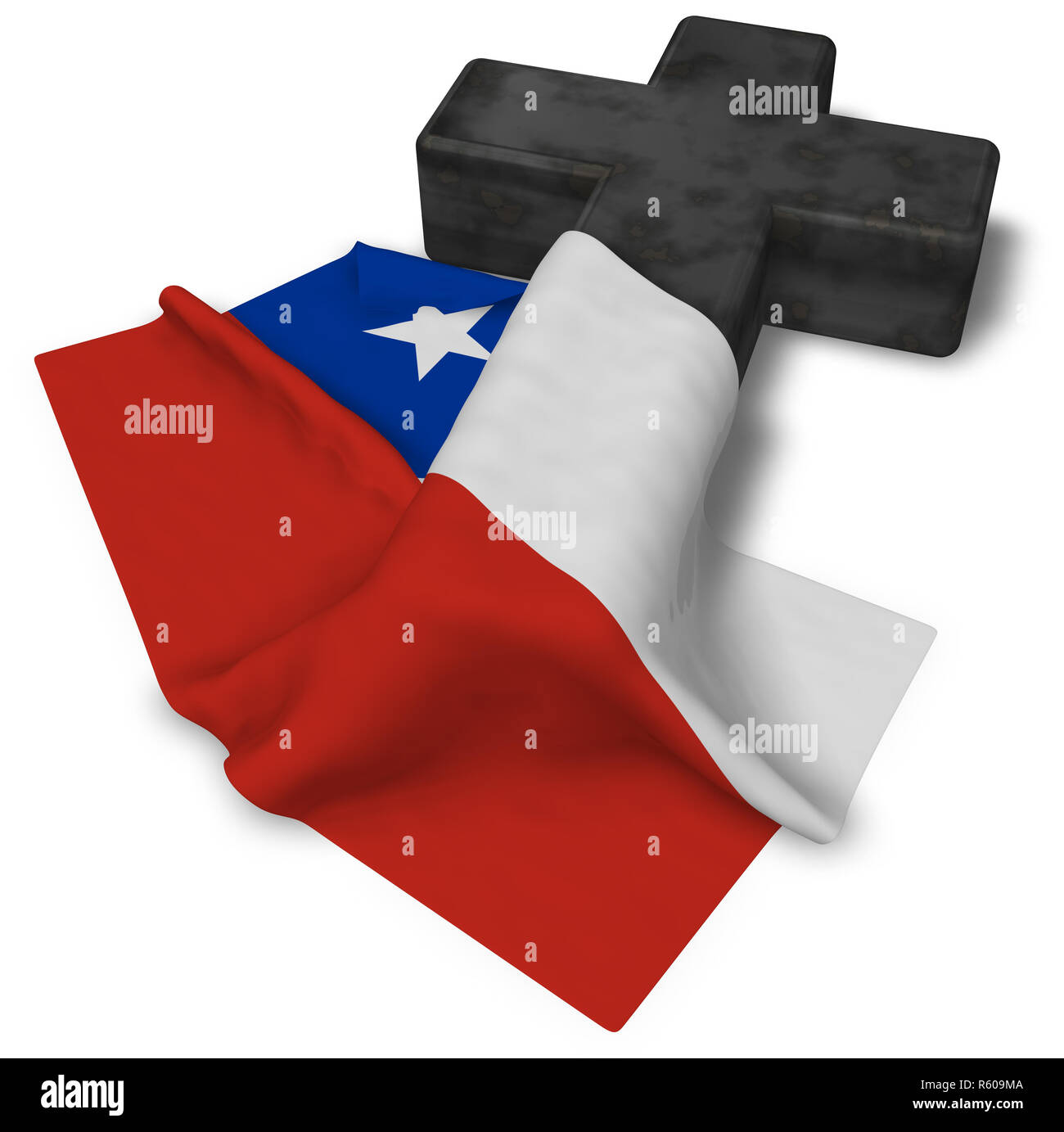 christian cross and flag of chile Stock Photo - Alamy