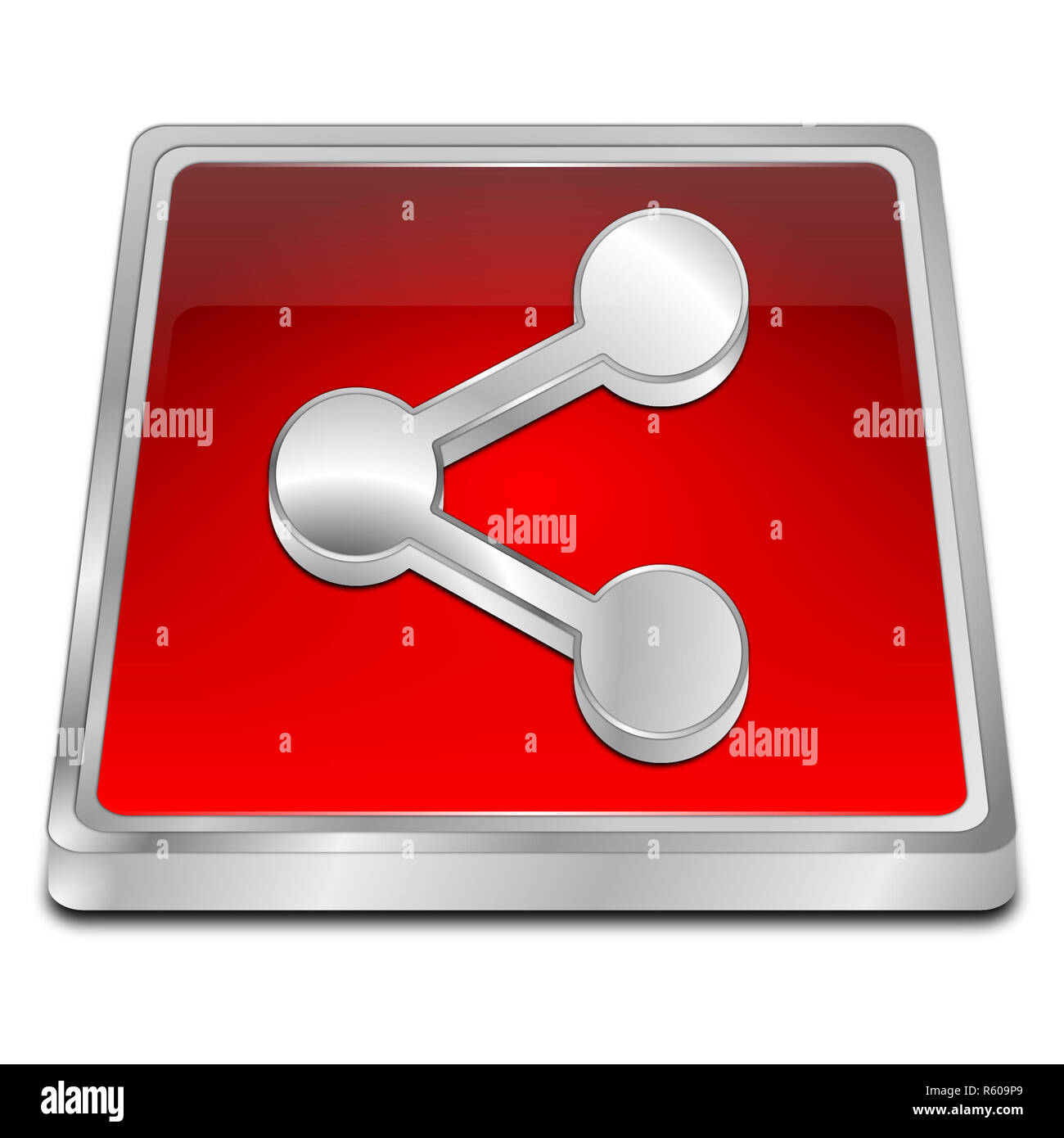 red Share Button - 3D illustration Stock Photo - Alamy