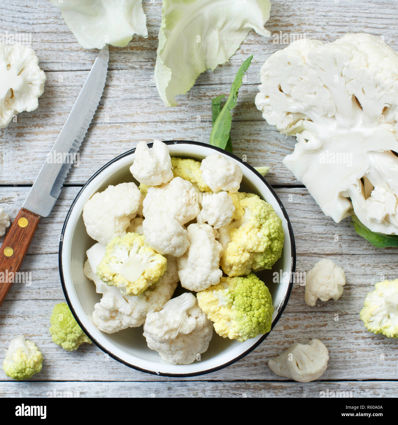 Fresh raw cauliflower Stock Photo - Alamy