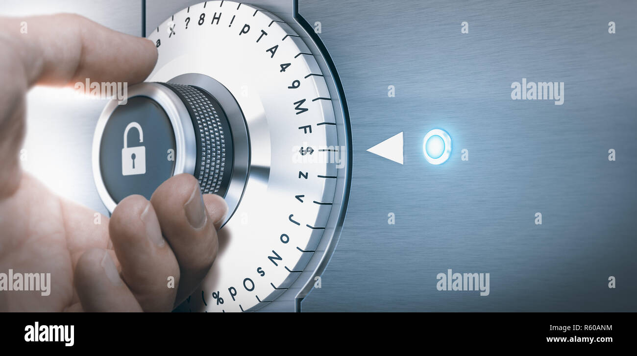 Safe and Secured Pasword Concept Stock Photo - Alamy