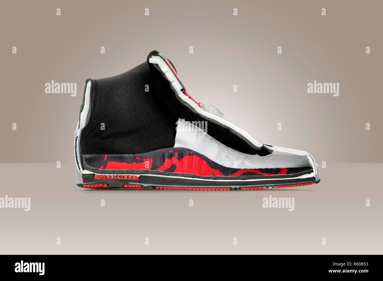 Cut in a half sneakers Stock Photo - Alamy