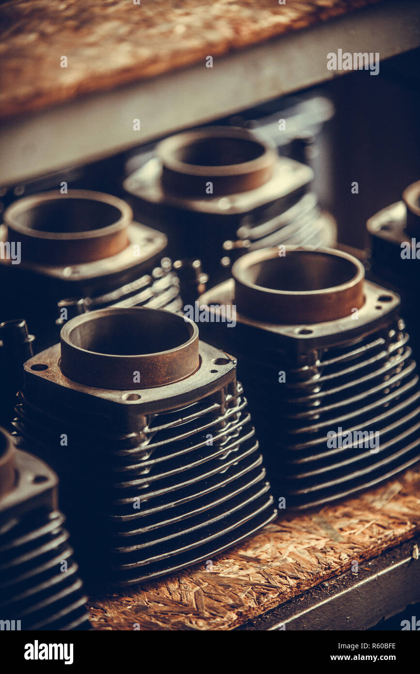 Motorcycle cylinder detail Stock Photo - Alamy