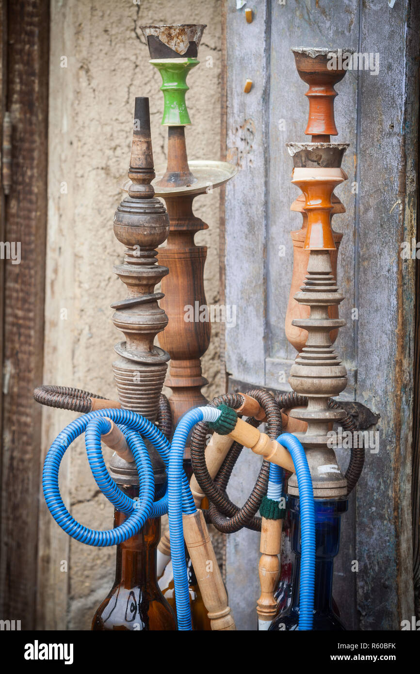 Shishas in a restaurant Stock Photo - Alamy