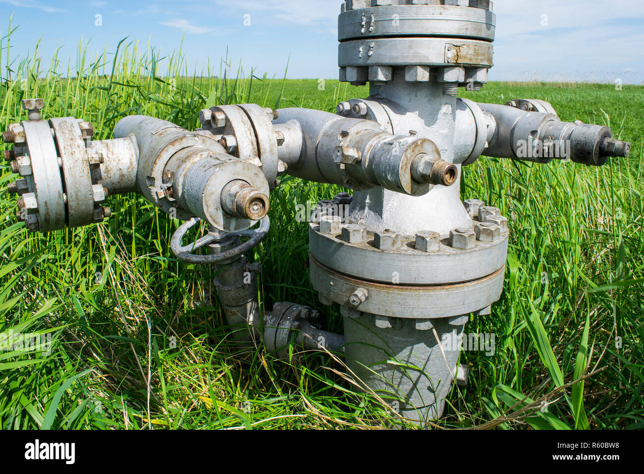 Flanges on the downhole equipment Stock Photo - Alamy