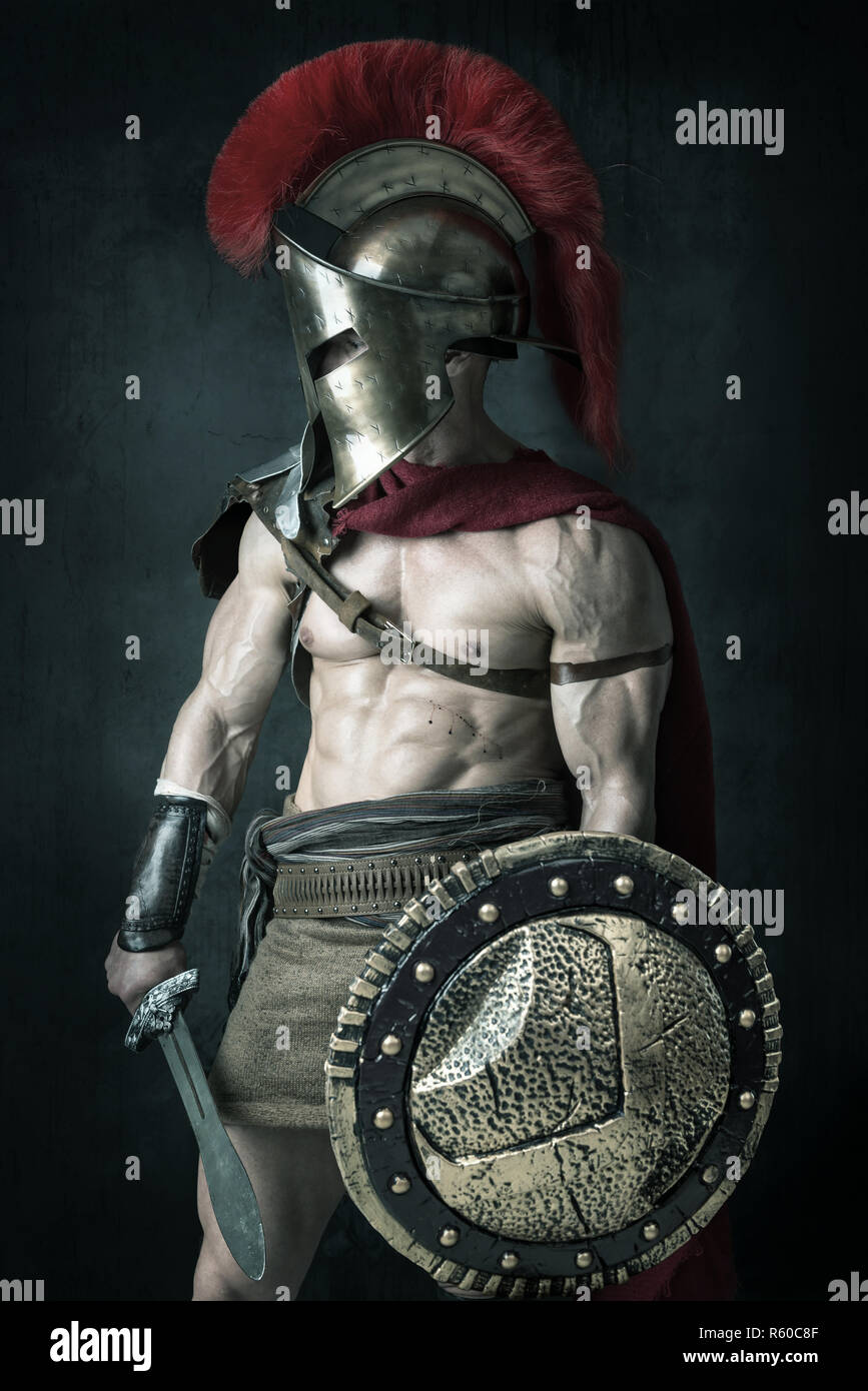Ancient soldier or Gladiator Stock Photo - Alamy