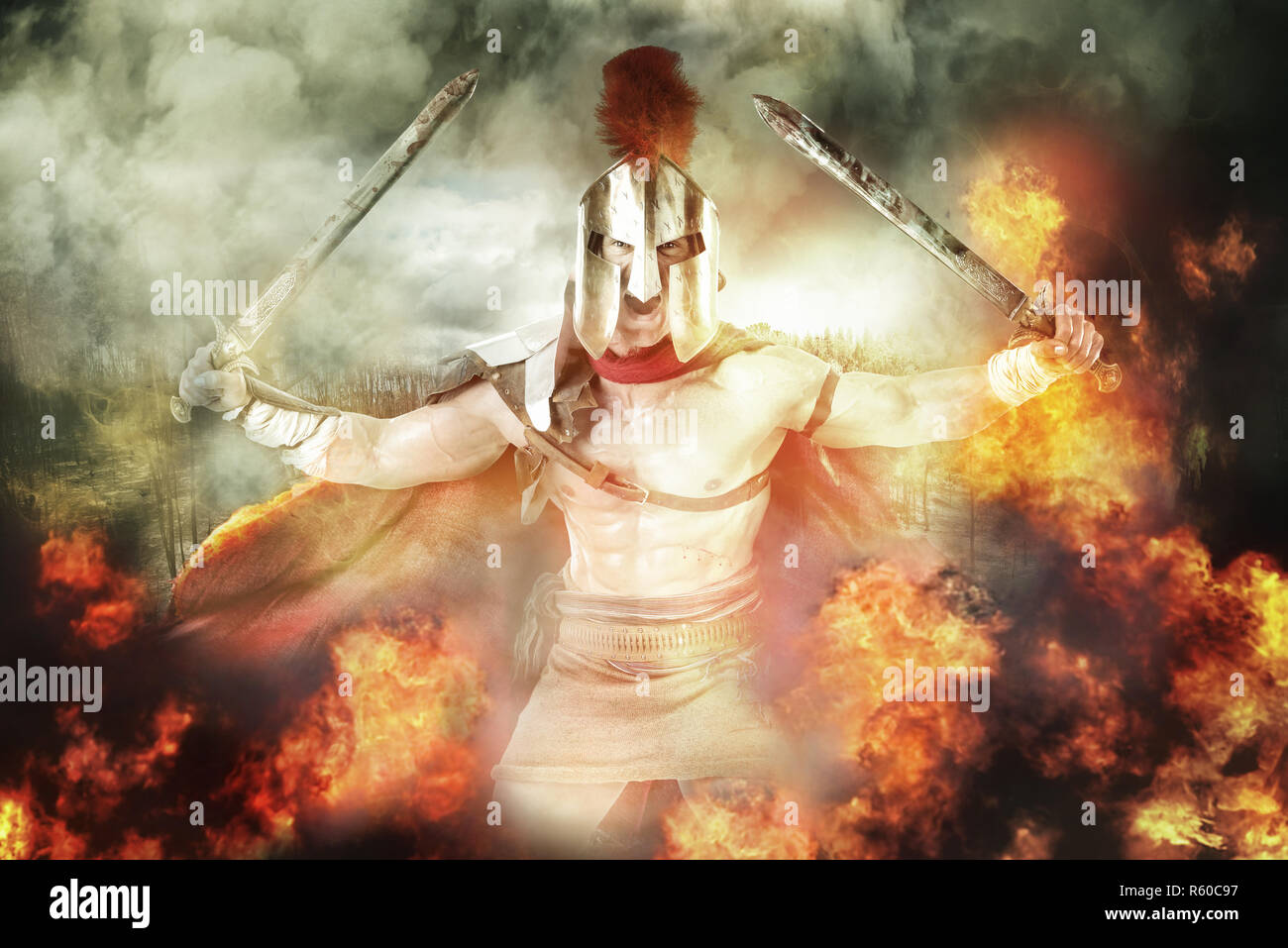Ancient soldier or Gladiator Stock Photo - Alamy