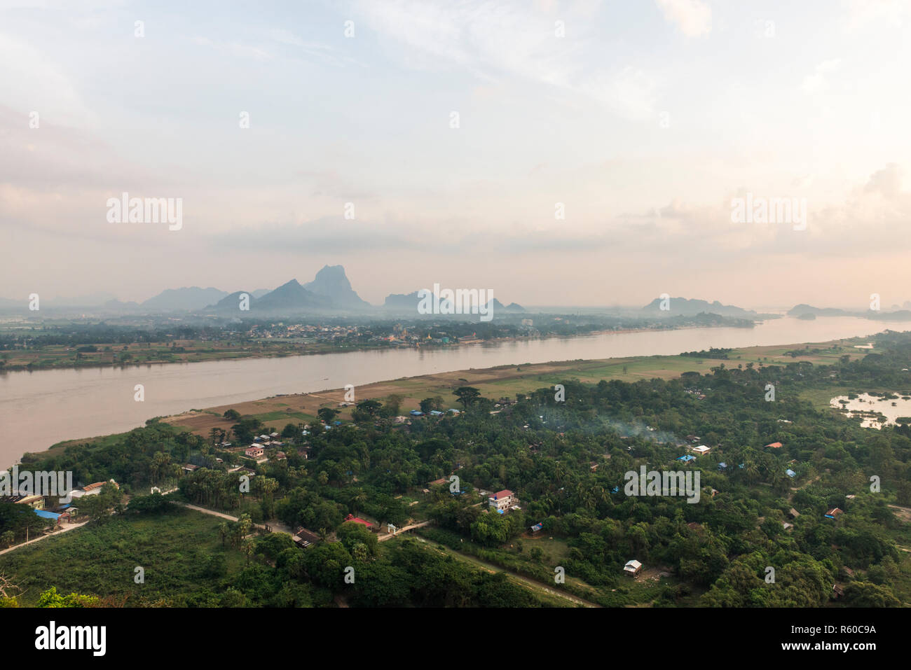 Myanmar vertical aerial hi-res stock photography and images - Alamy
