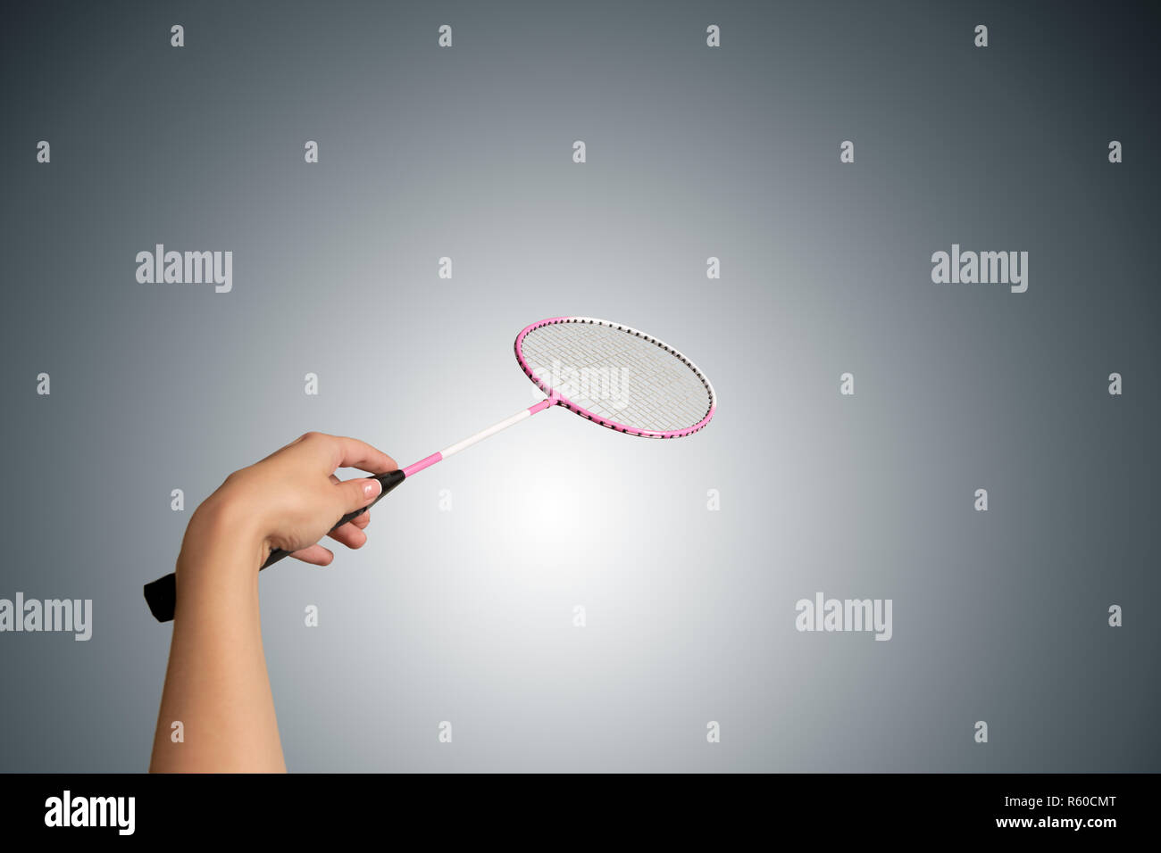 Color photo of one racket for badminton Stock Photo - Alamy