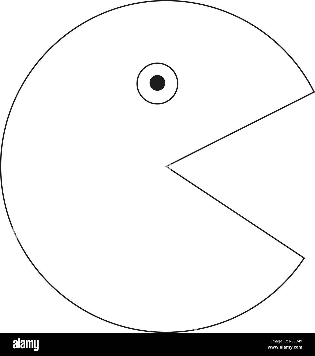 Vector Pacman icon symbol sign on white eps 10 Stock Vector Image & Art ...