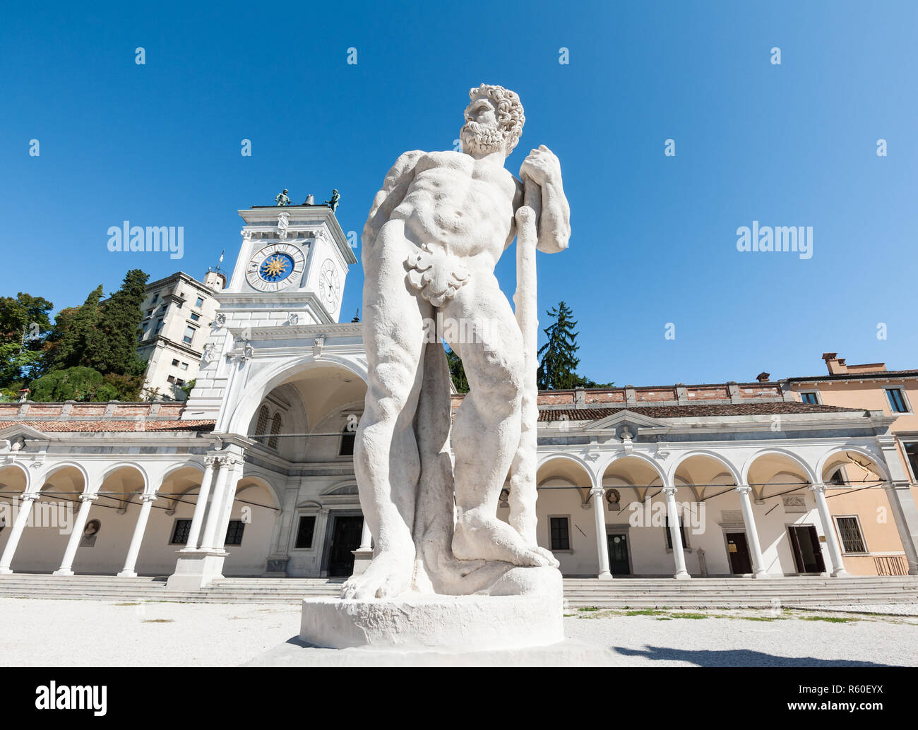 Statue monument sculpture tower of hercules hi-res stock photography ...