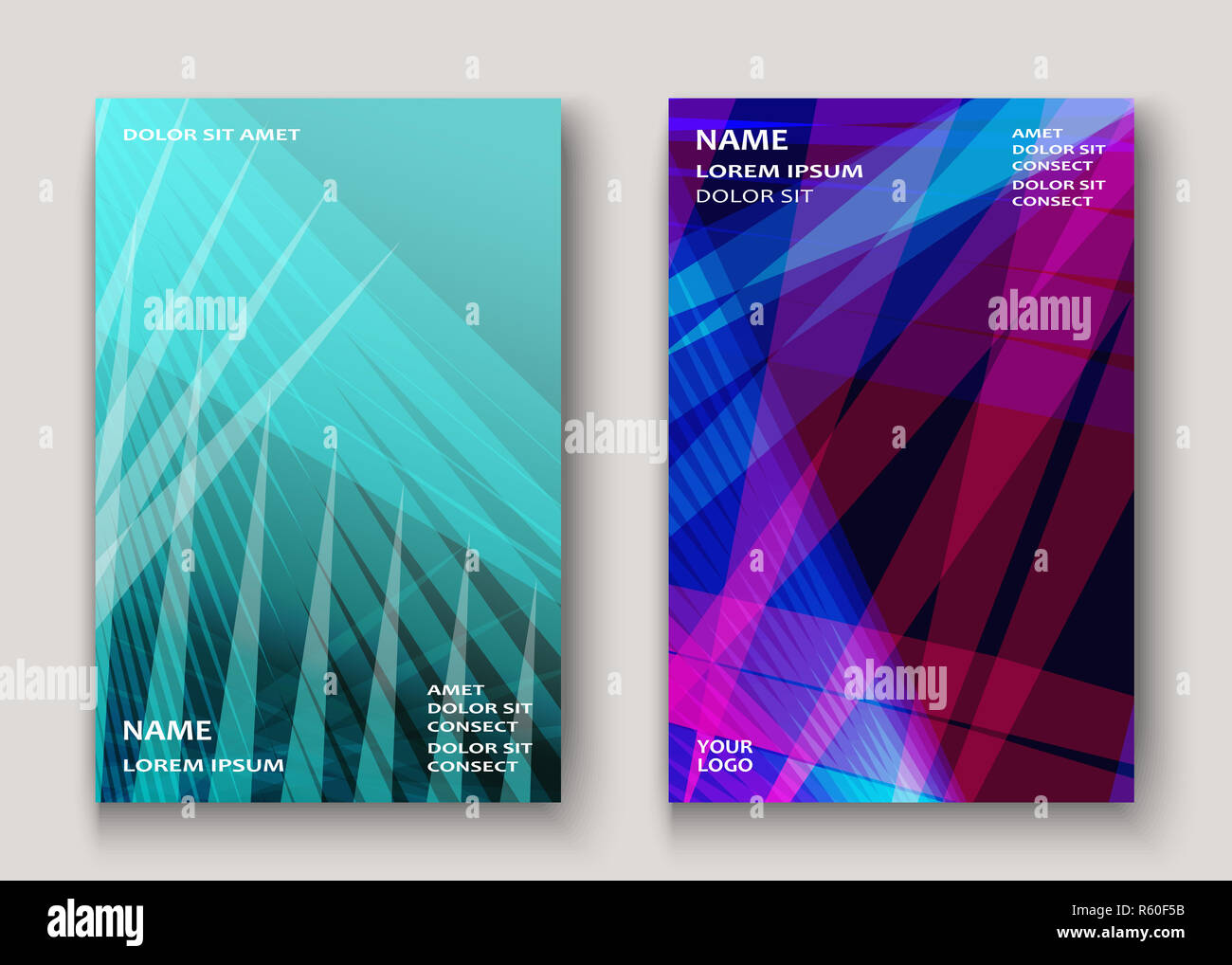 Modern technology striped abstract covers design. Neon lines bac Stock ...