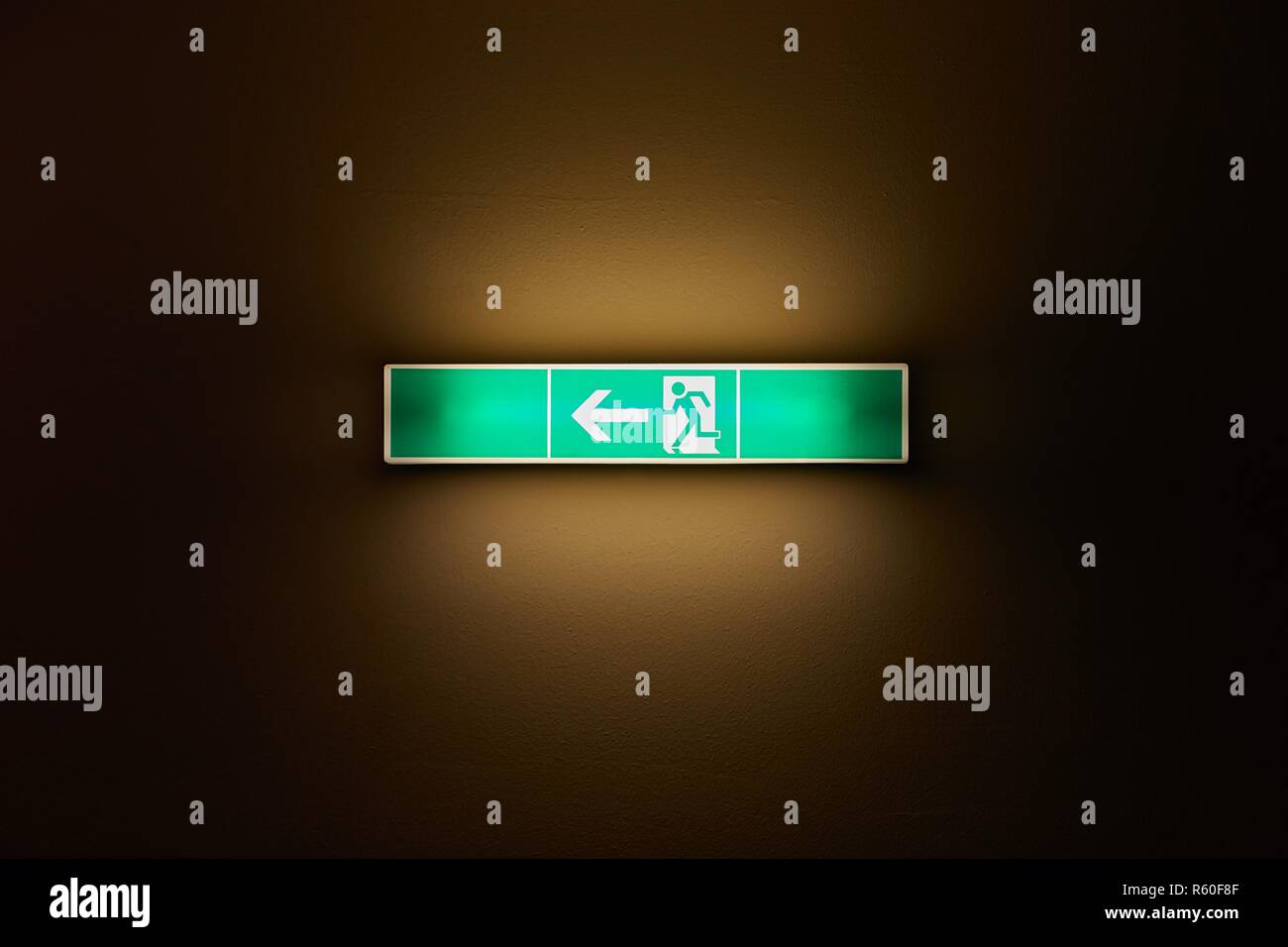 Emergency Exit Sign Stock Photo - Alamy