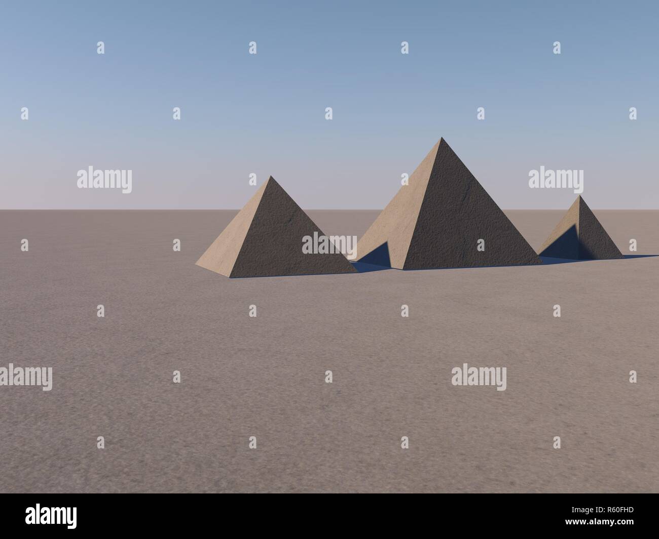 Egyptian pyramids in the desert Stock Photo - Alamy