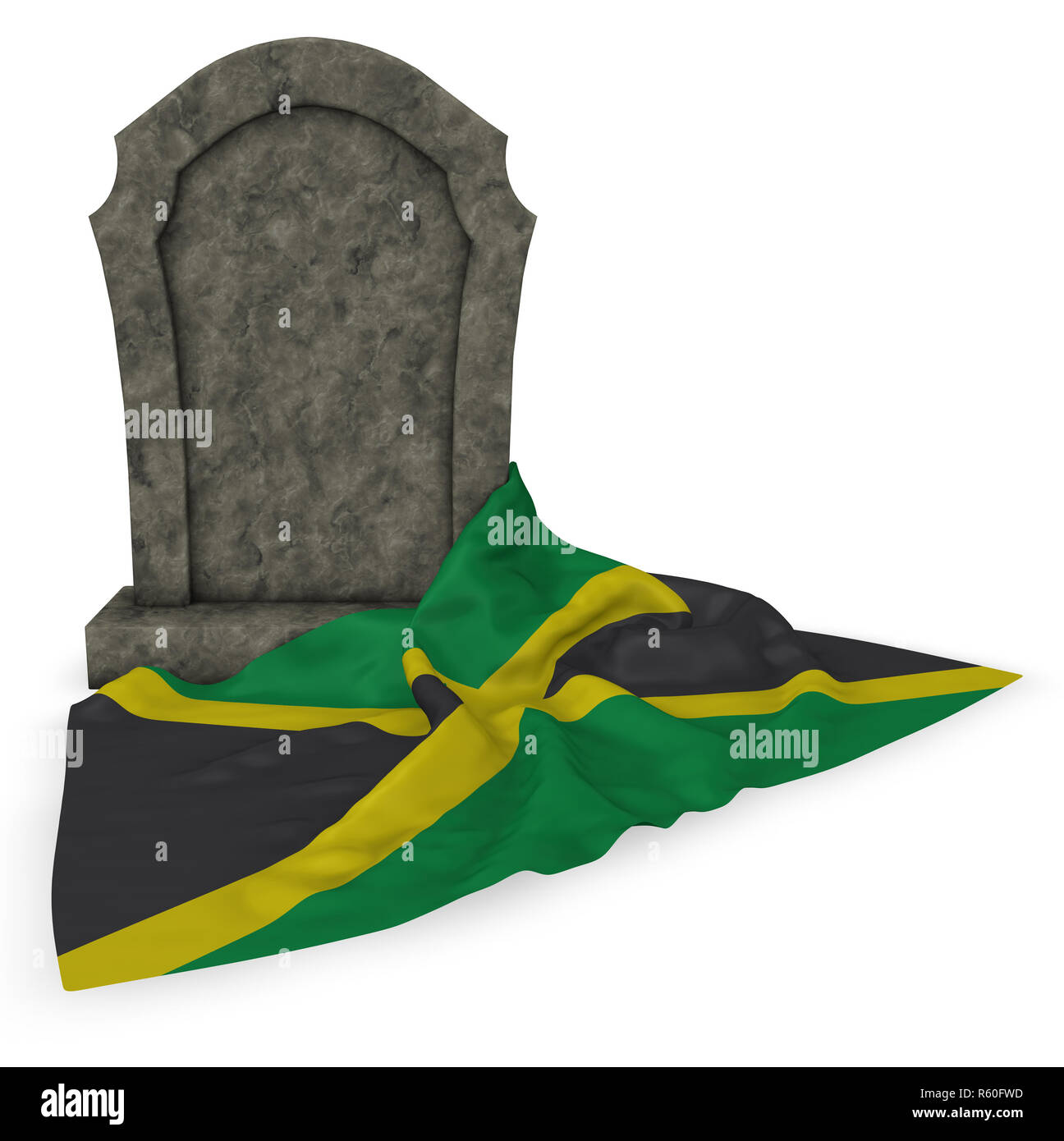 tombstone and flag of jamaica Stock Photo - Alamy