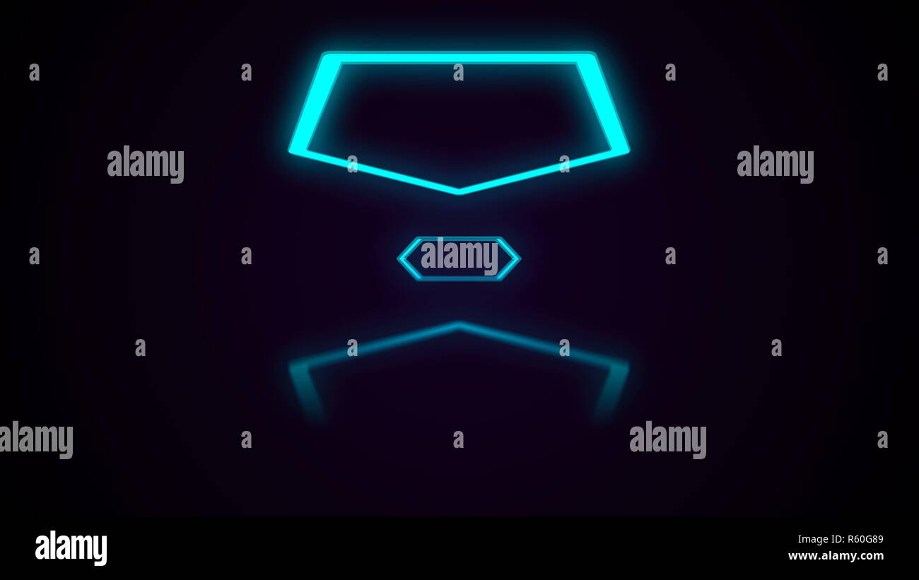 Abstract background with neon polygon Stock Photo - Alamy