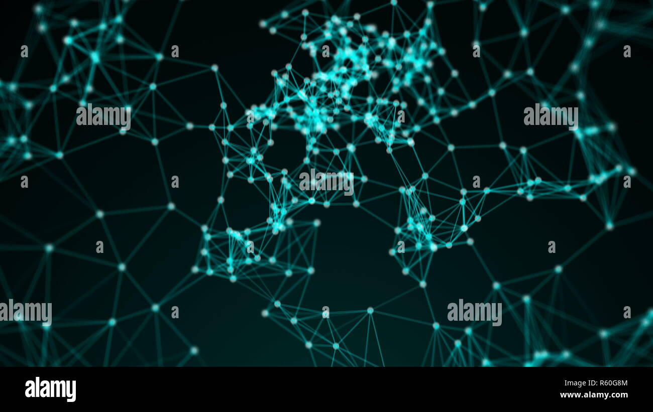 Abstract background with connection dots Stock Photo - Alamy