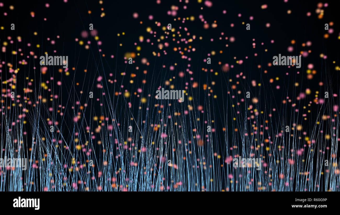 Abstract background with trail effect and particles Stock Photo - Alamy