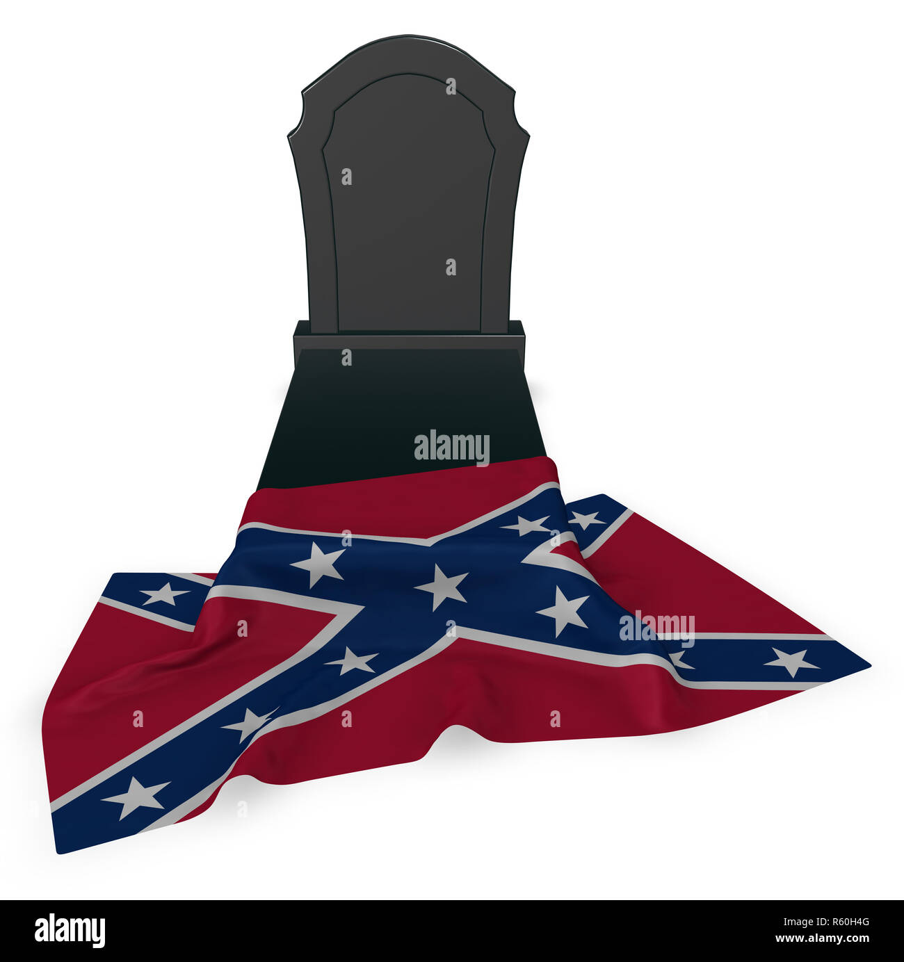tombstone and flag of the southern confederate states of america Stock ...