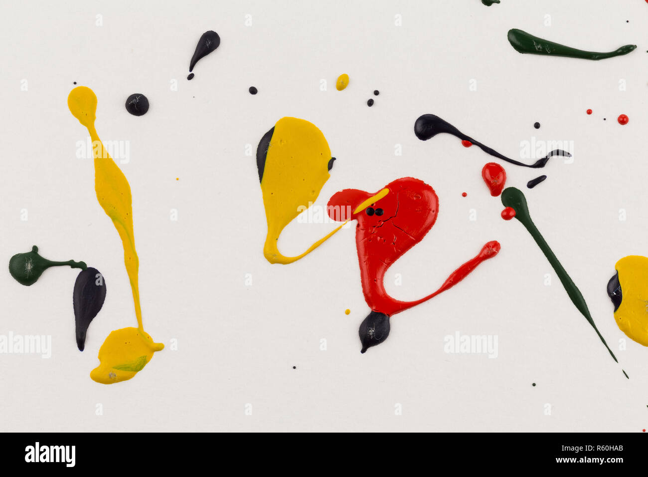 paint drops splash paper Stock Photo - Alamy