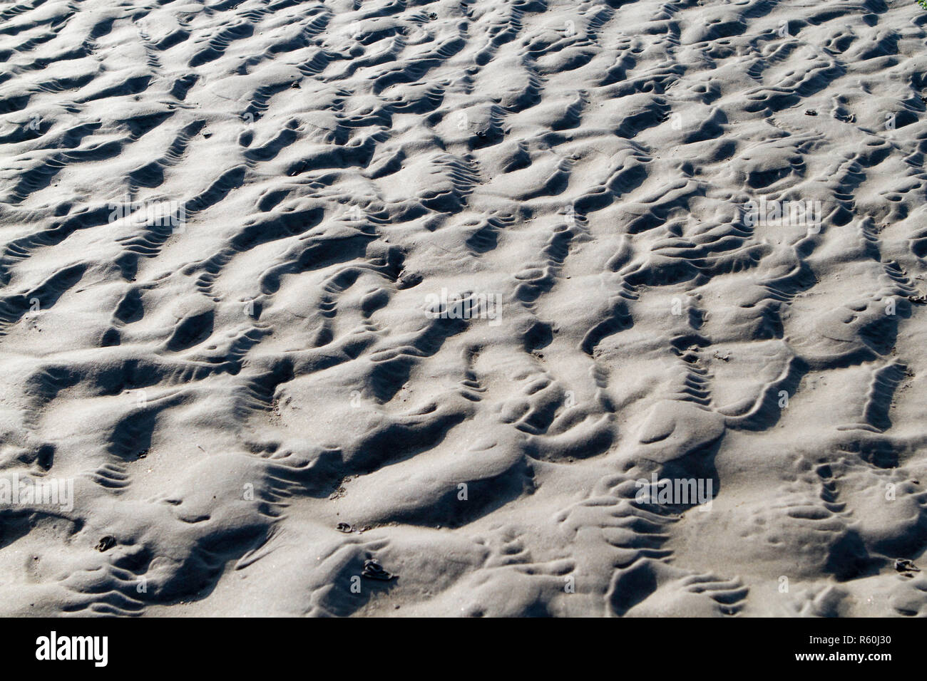 wavy sand pattern on the beach. natural backgrounds and textures Stock ...
