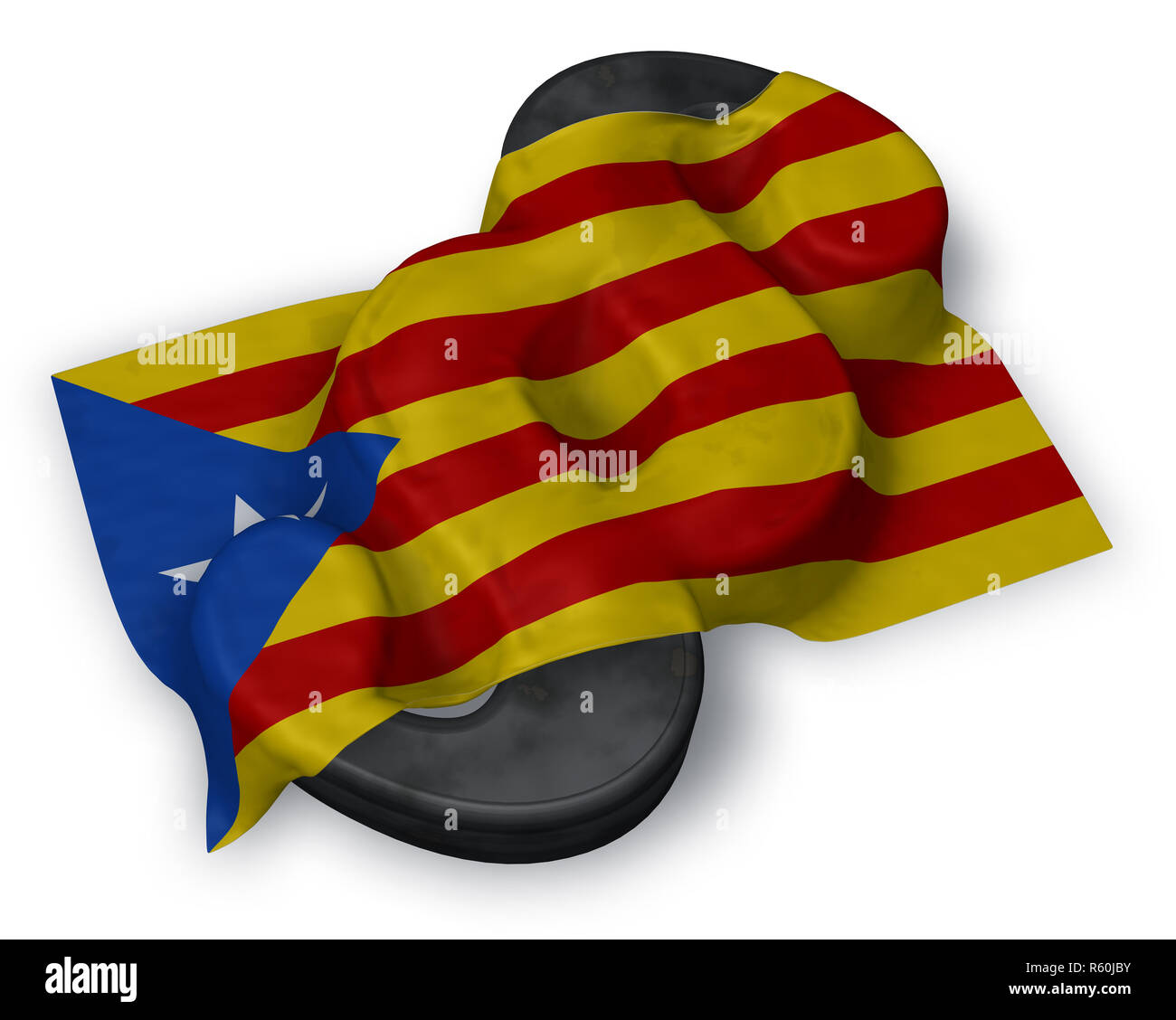 flag of catalonia and paragraph symbol Stock Photo - Alamy