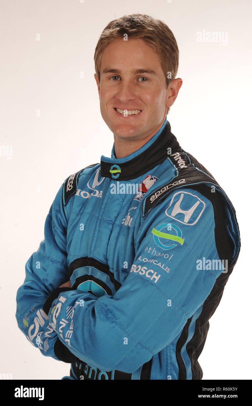 Ryan Hunter-Reay participates in the Indy Racing League media day at ...