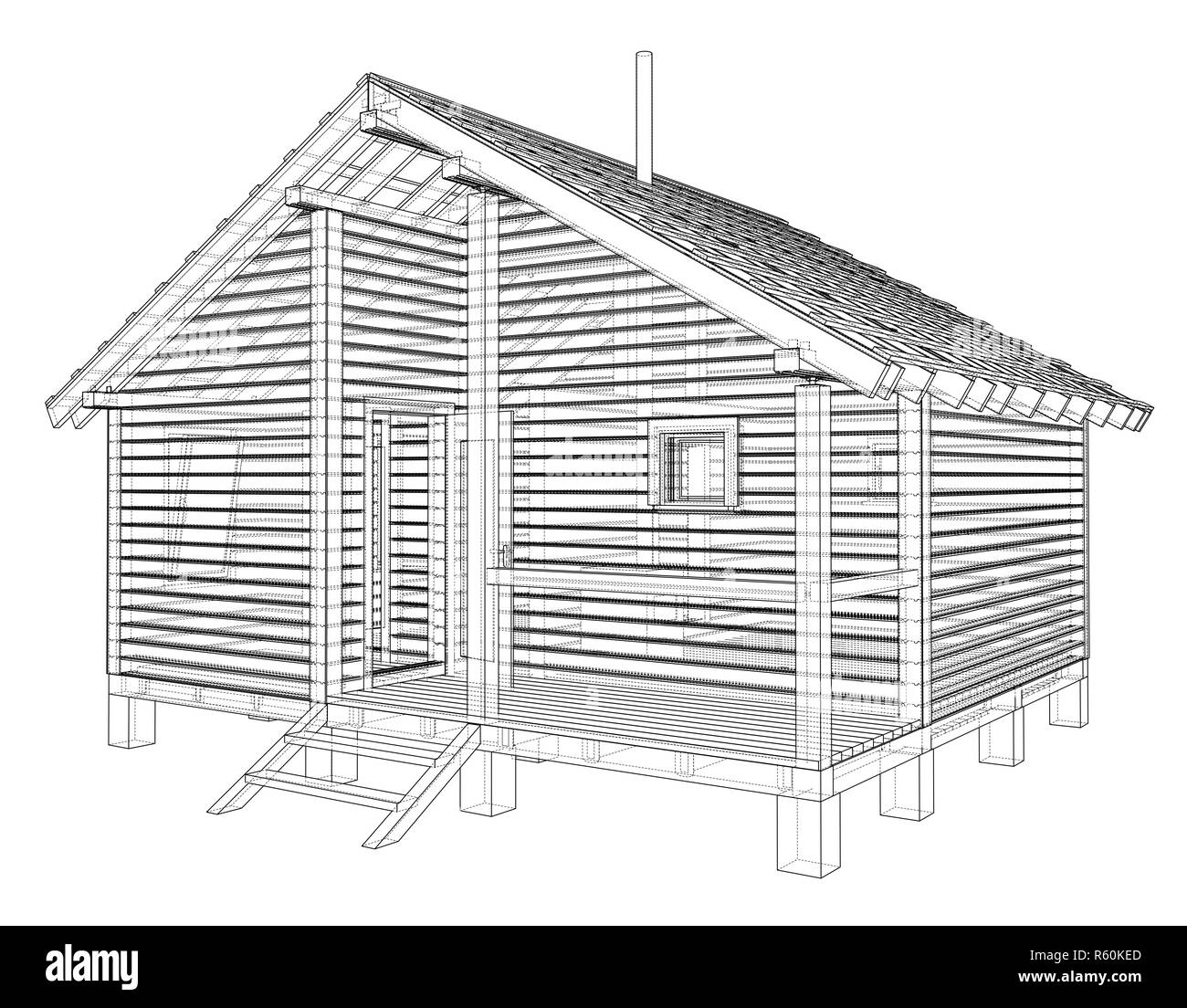 Sketch of small house Stock Photo - Alamy