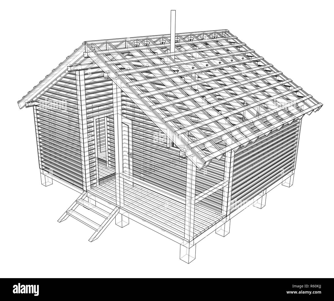 Sketch of small house Stock Photo - Alamy