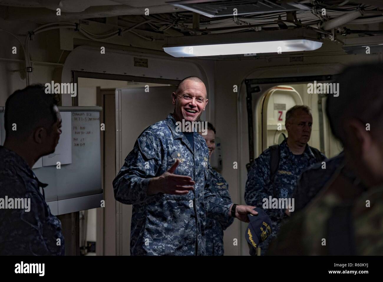SASEBO, Japan (April 27, 2017) Capt. Nathan Moyer, commanding officer ...