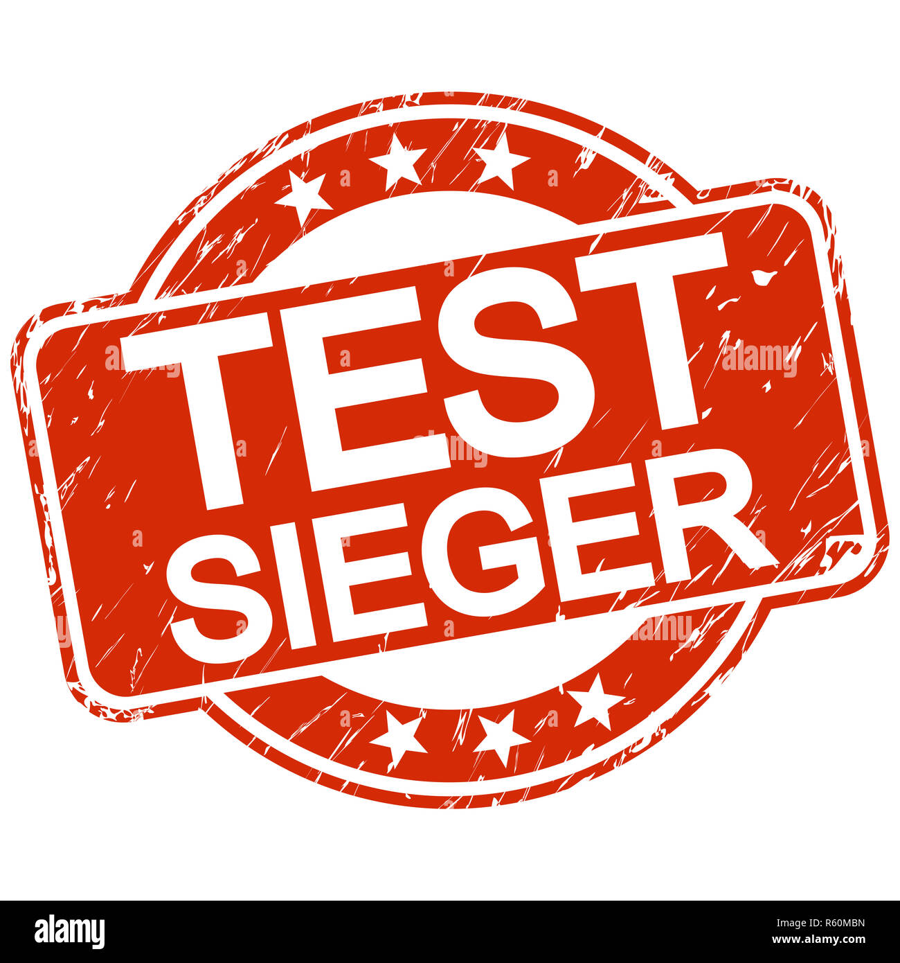 red scratched stamp test winner Stock Photo - Alamy