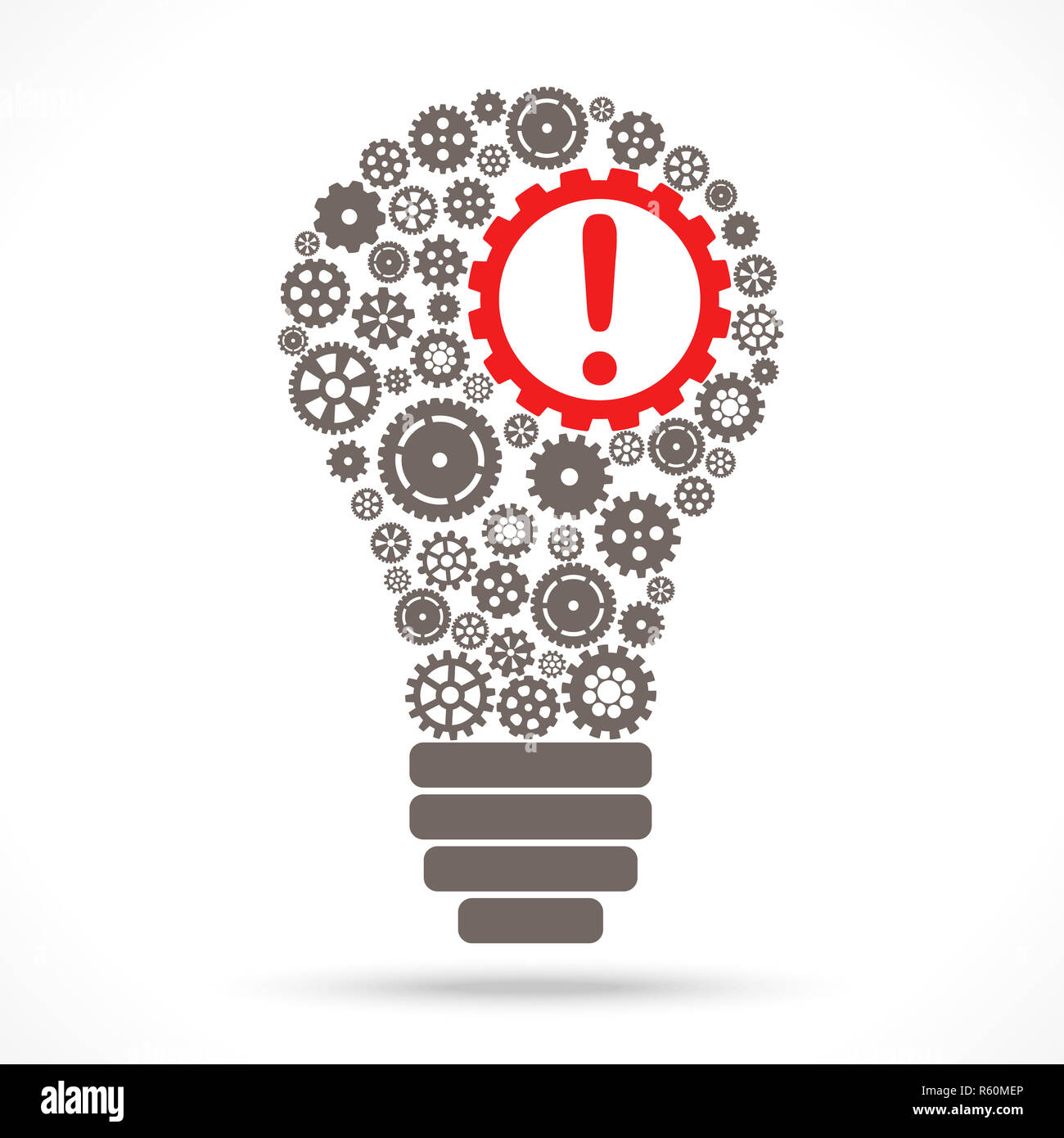 light bulb with gear wheels Stock Photo - Alamy