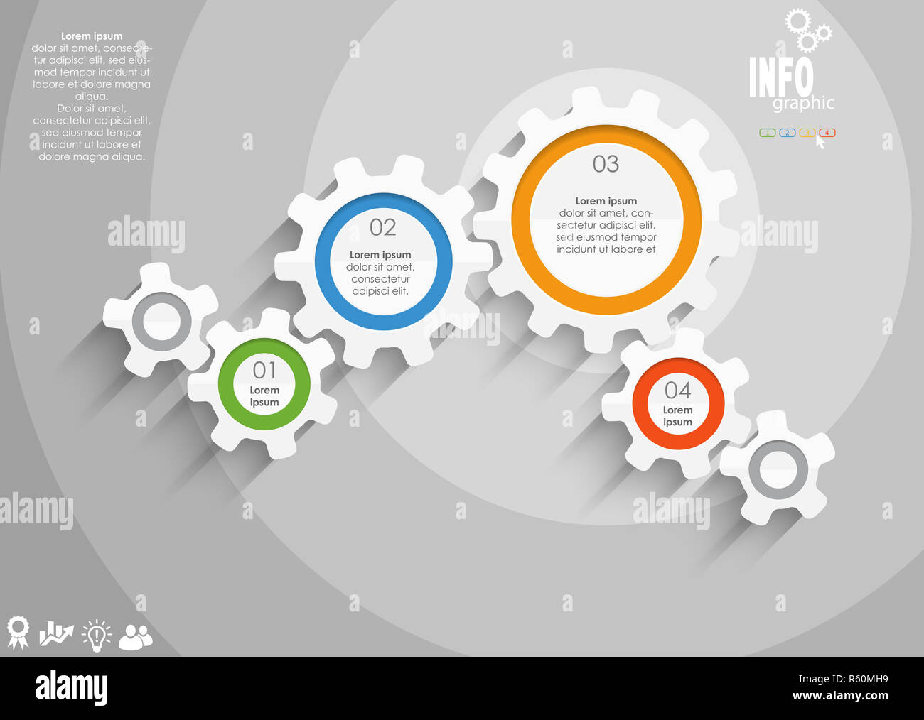 gear wheels infographic Stock Photo - Alamy