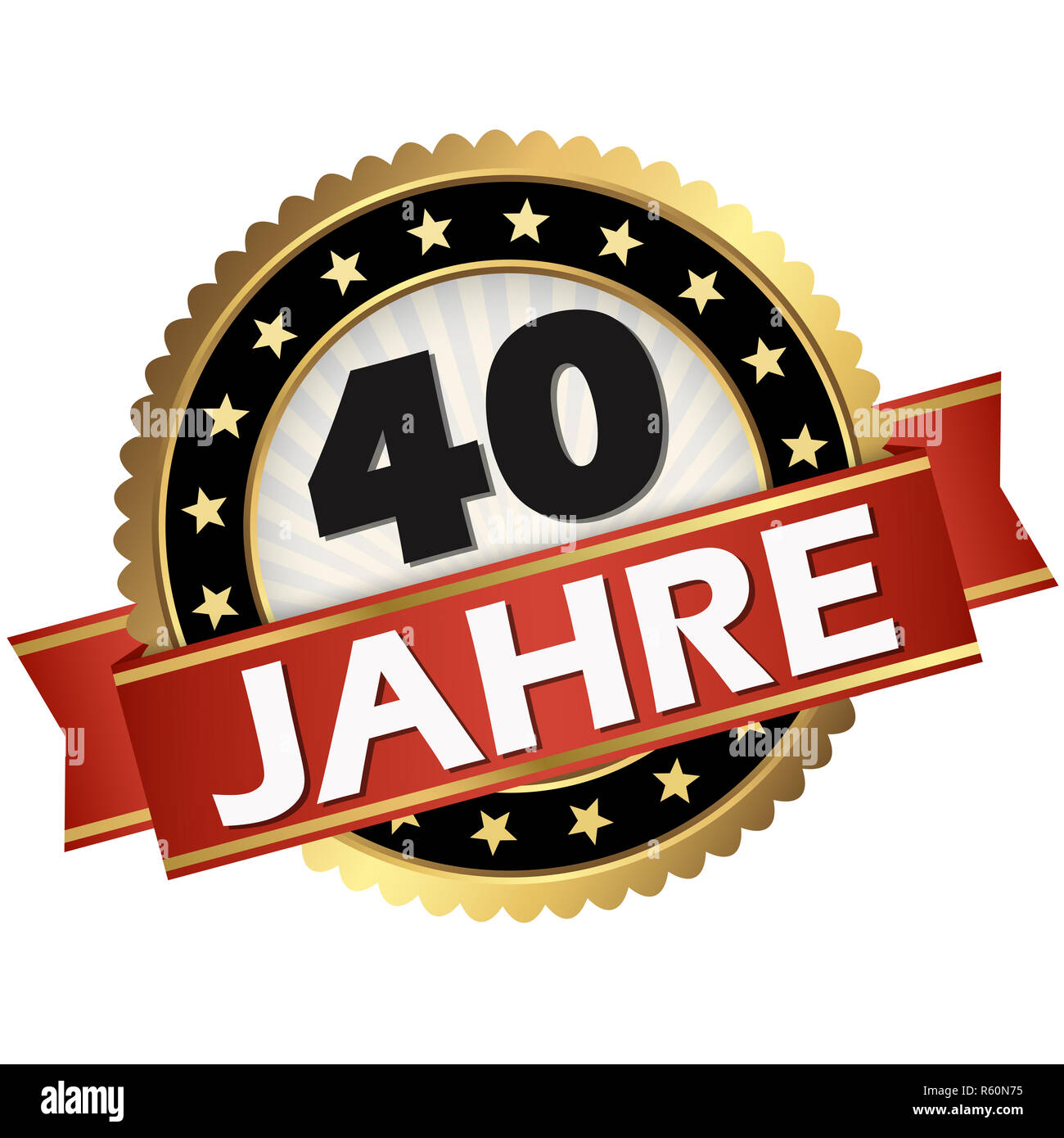 jubilee button 40 years Stock Photo - Alamy