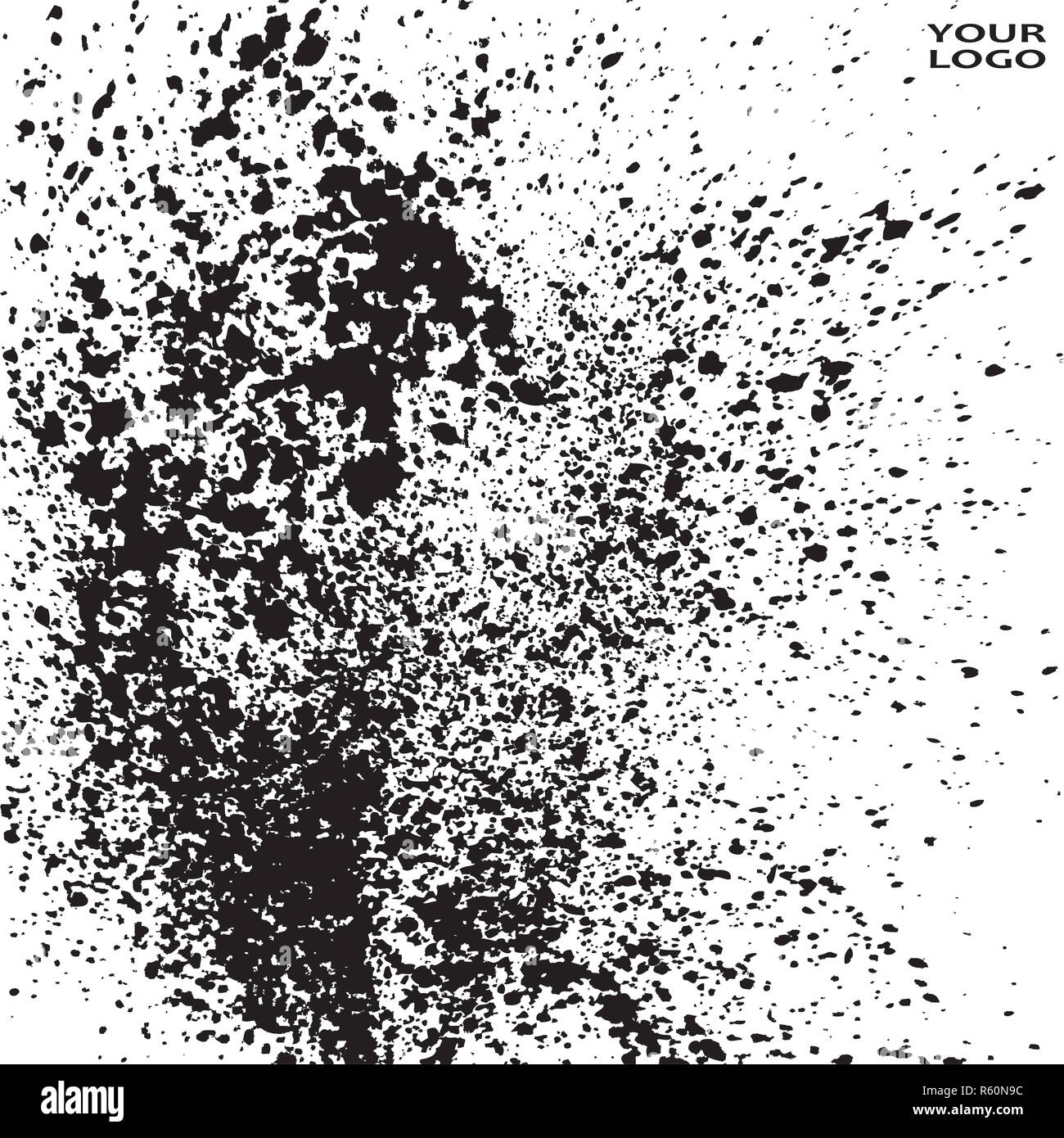 Black Ink paint splatter on white background texture artistic ...