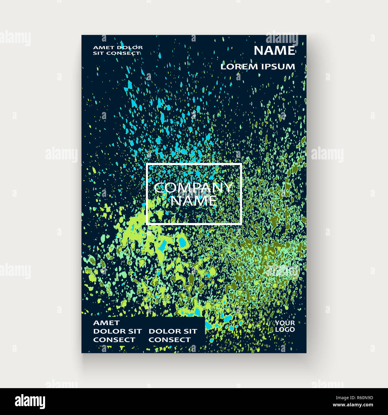 Neon explosion paint splatter artistic cover frame design. Decorative ...