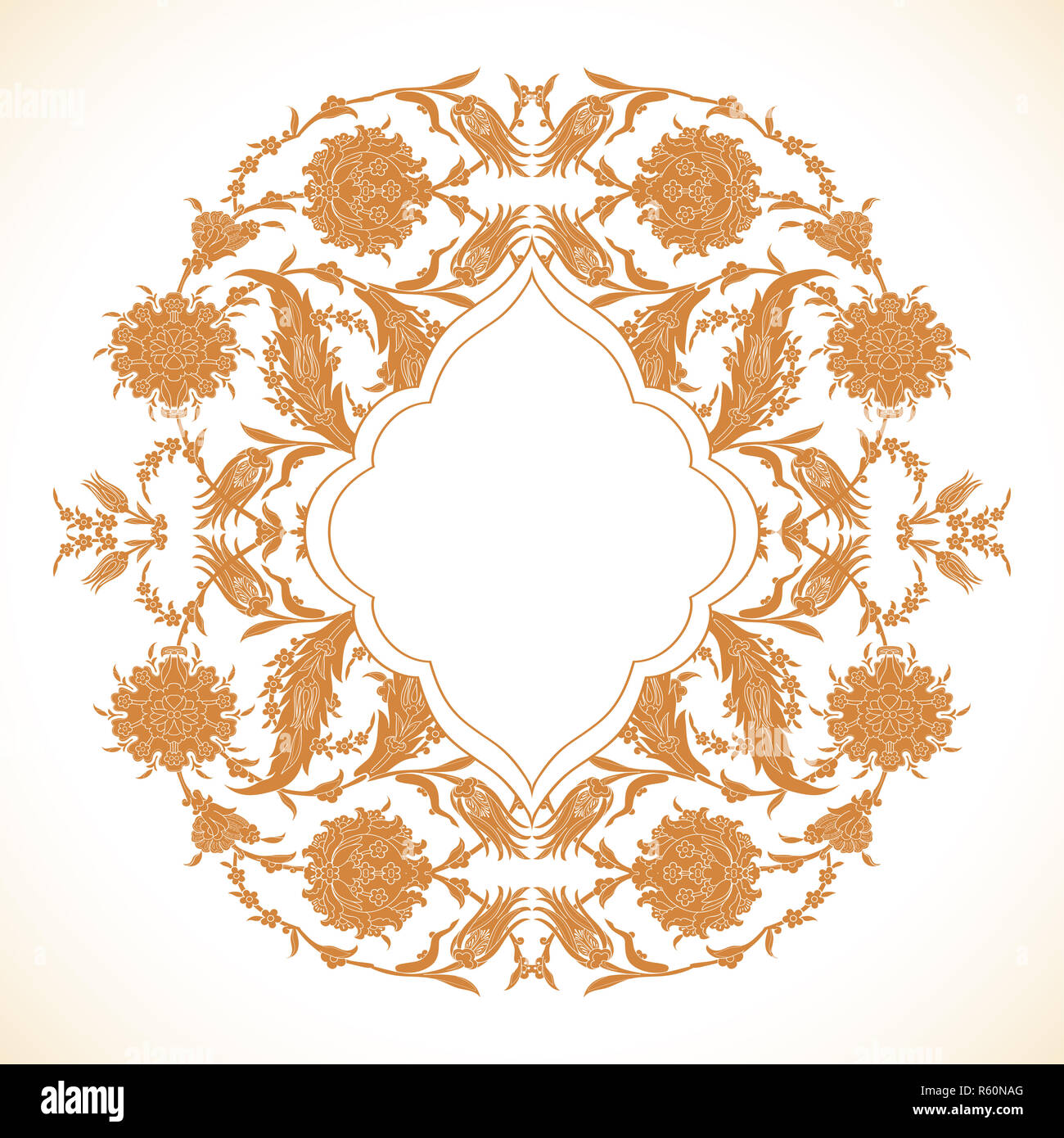 Arabesque vintage gold decor ornate pattern for design template Stock ...