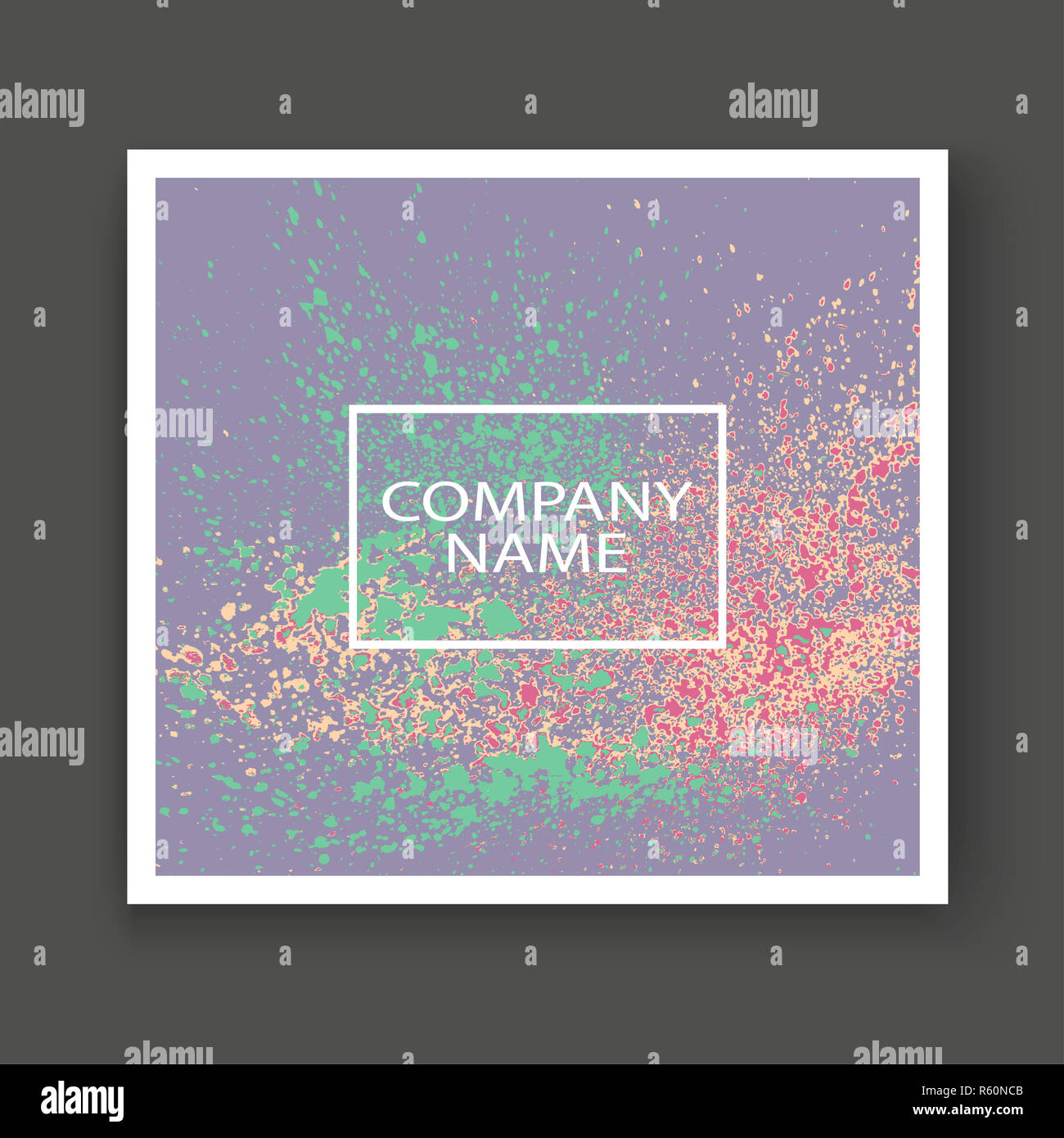 Neon light explosion paint splatter artistic cover frame design ...